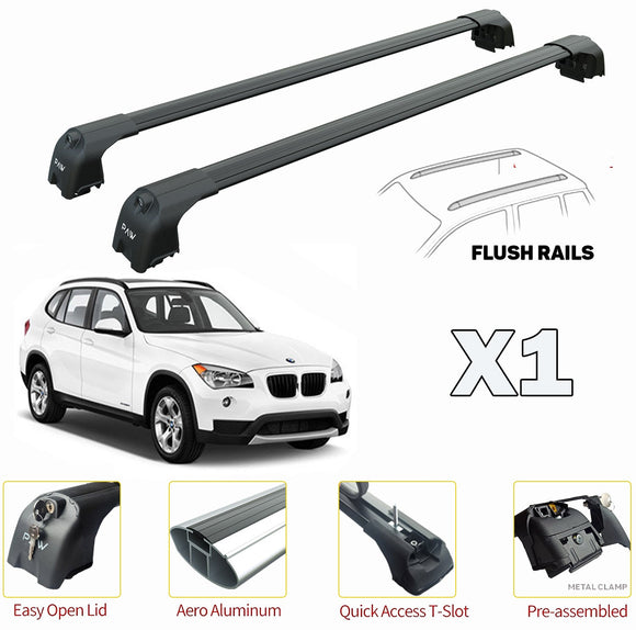 Bmw X1 E84 Roof Rack Cross Bars For of Flush Bars Black | Paw Auto Roof ...